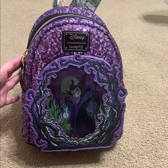 Loungefly | Bags | Disney Loungefly Uk Exclusive Maleficent Purple ...